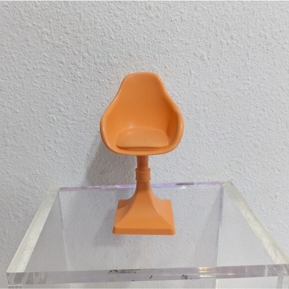 Mattel | Toys | Barbie Doll Dream House Orange Peach Chair Stool ...